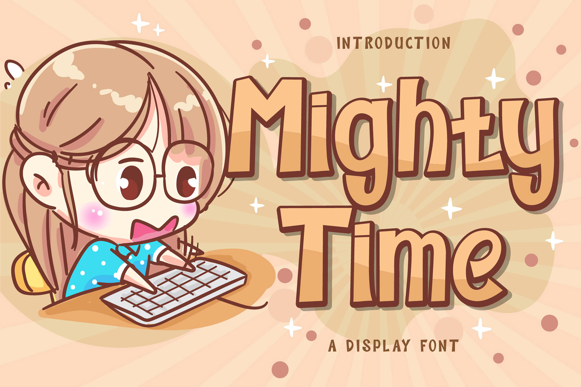Mighty Time DisplayFont by Graphicxell