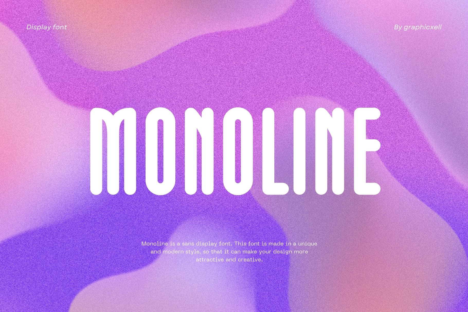 Monoline Sans Serif Font by Graphicxell